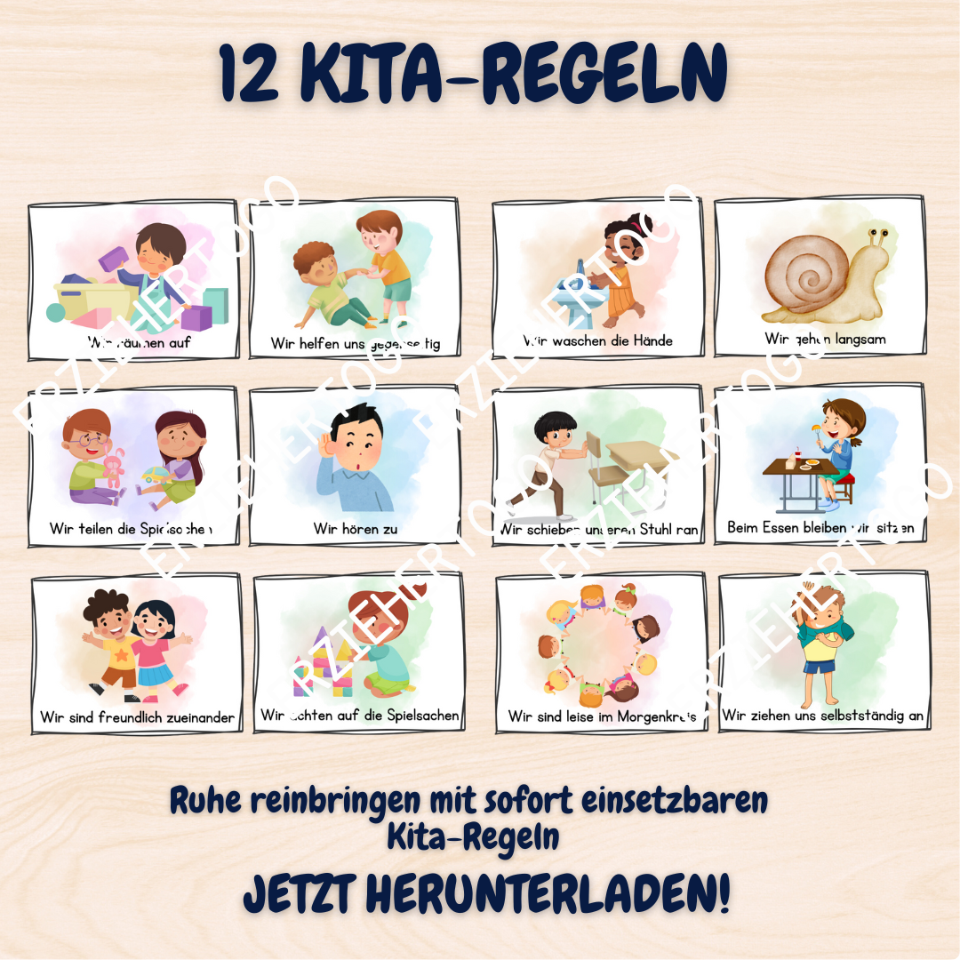 12 Kita-Regeln für einen harmonischen & fröhlichen Alltag😊