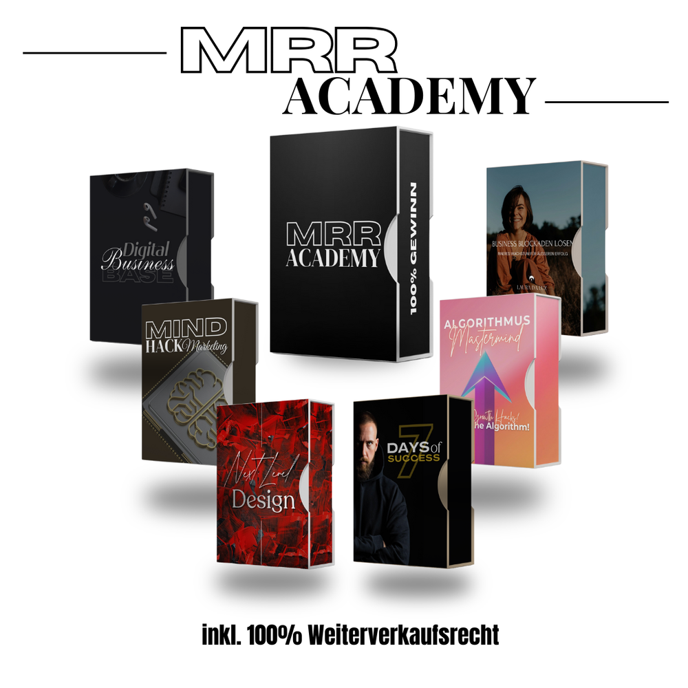 MRR ACADEMY (6 Kurse) + 100% Weiterverkaufsrecht